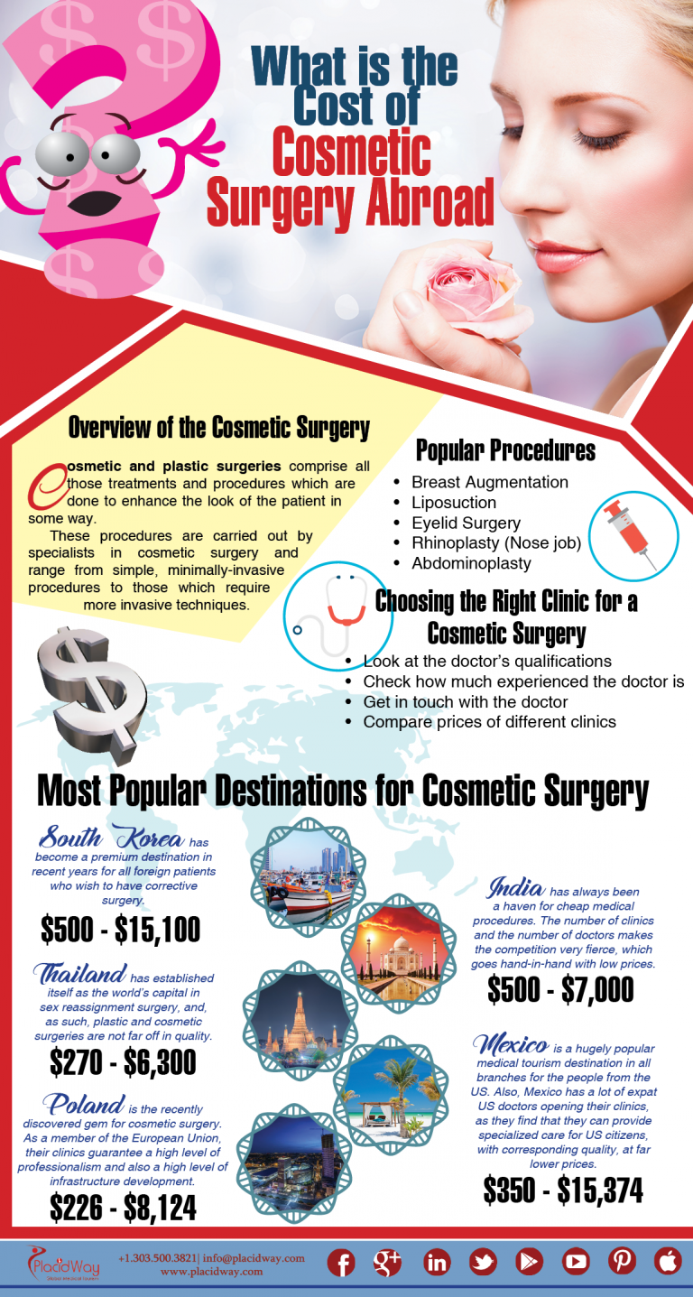 Infographics: What is the Cost of Cosmetic Surgery Abroad - PlacidBlog